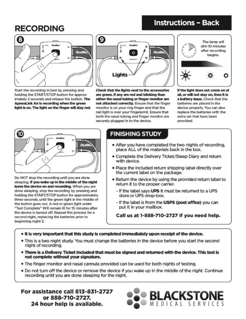 Instructions - Blackstone Medical Services